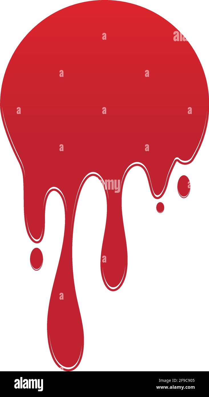 Dripping paint icon logo. Current liquid. Paint flows. Melted circle ...