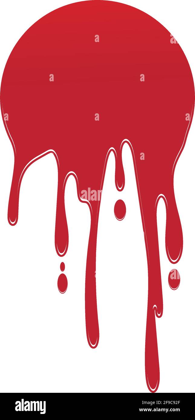 Dripping paint icon logo. Current liquid. Paint flows. Melted circle ...