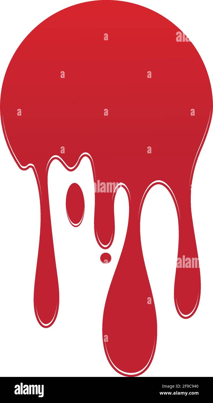 Dripping paint icon logo. Current liquid. Paint flows. Melted circle ...