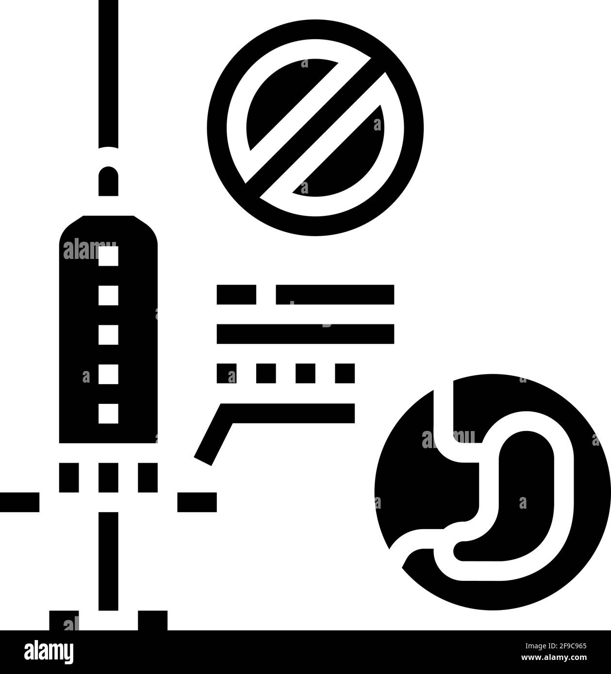 adverse reaction to anesthesia line icon vector illustration Stock ...