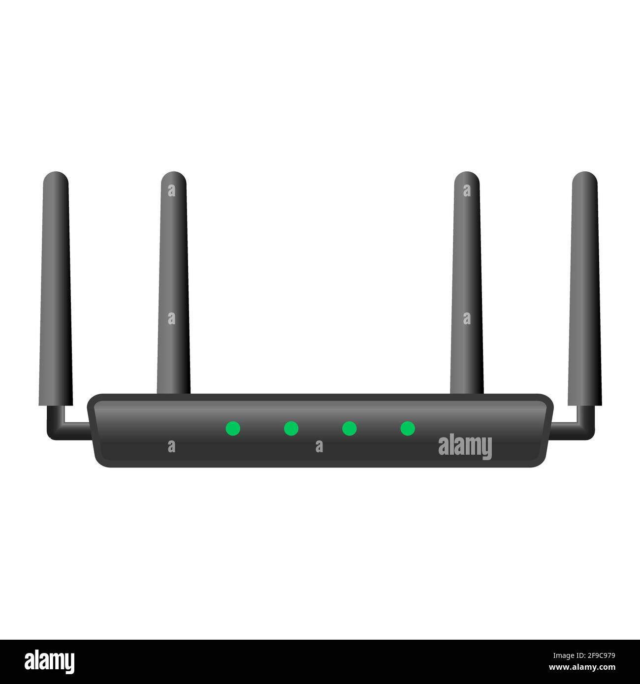 illustration of the black router icon on the white background Stock ...