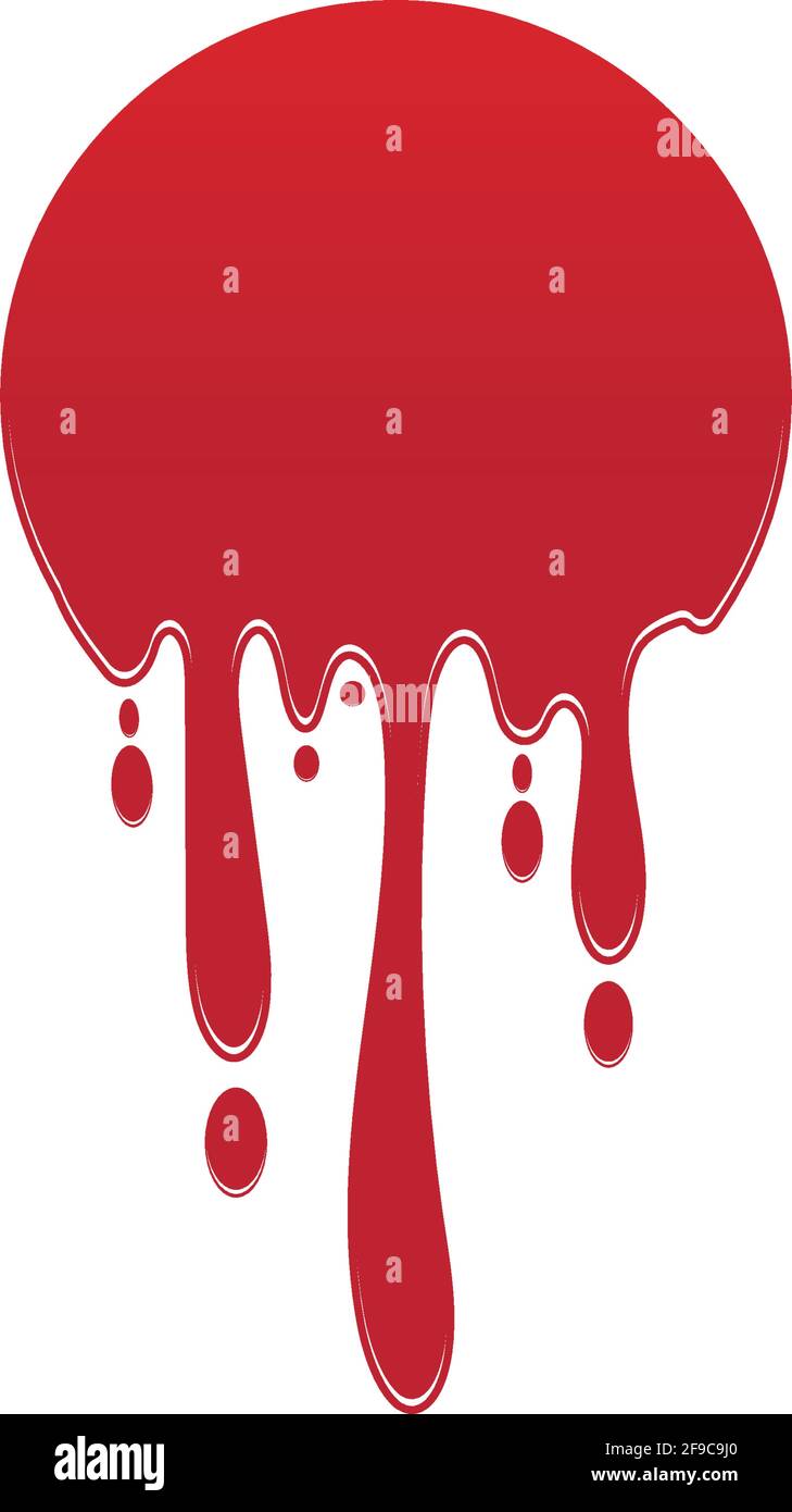 Dripping paint icon logo. Current liquid. Paint flows. Melted circle ...