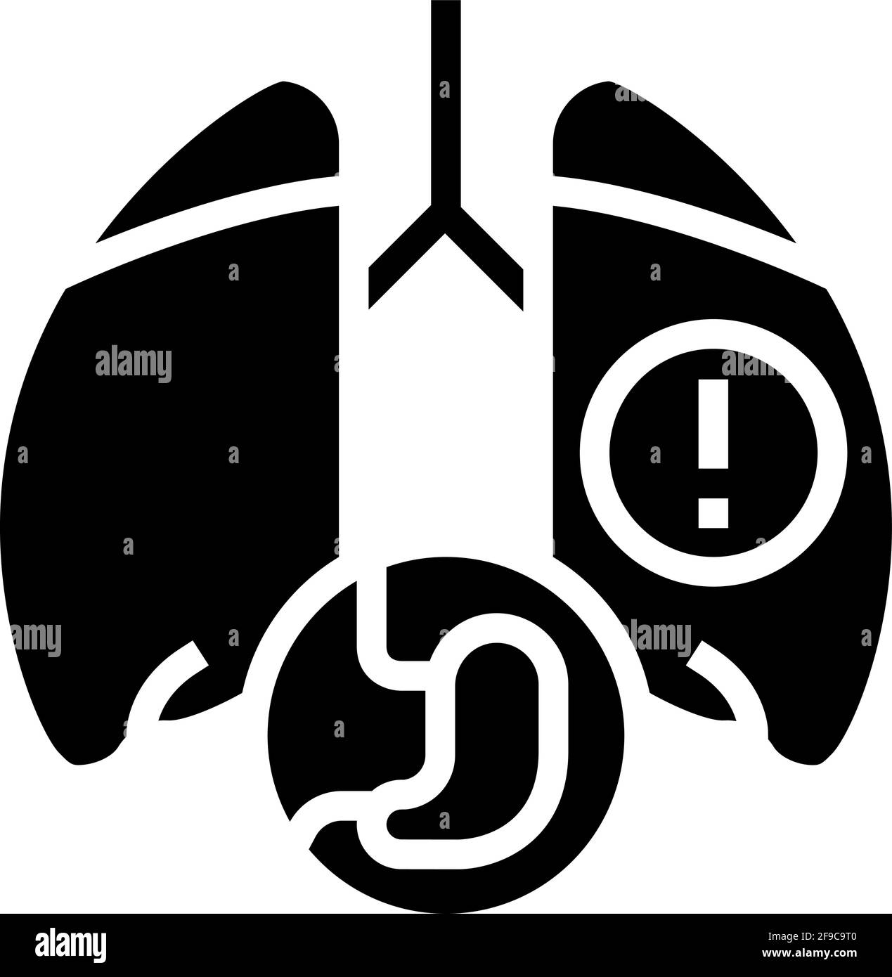 lung or breathing problems line icon vector illustration Stock Vector ...