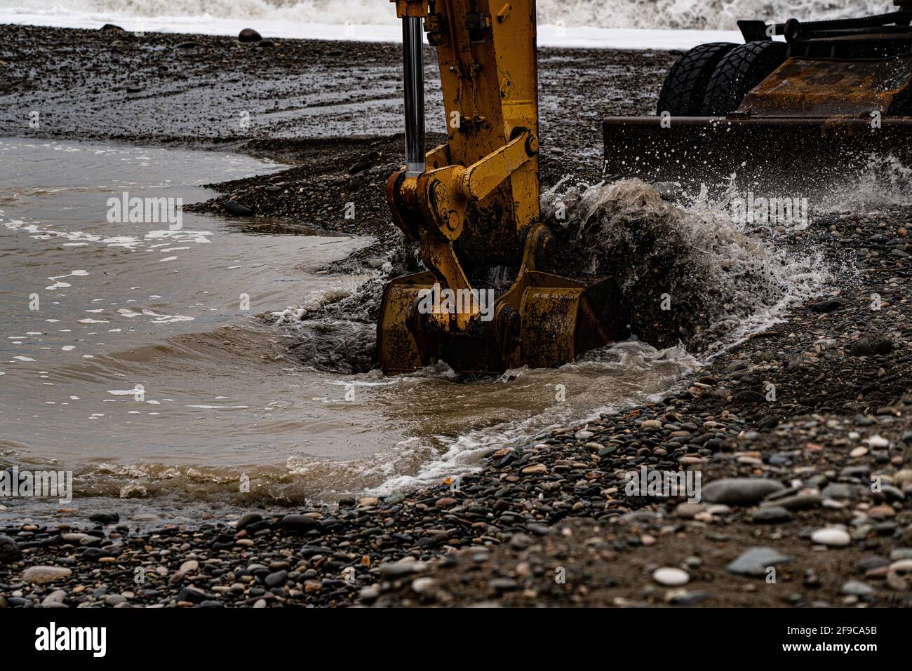 excavator heavy machinery construction site Stock Photo - Alamy