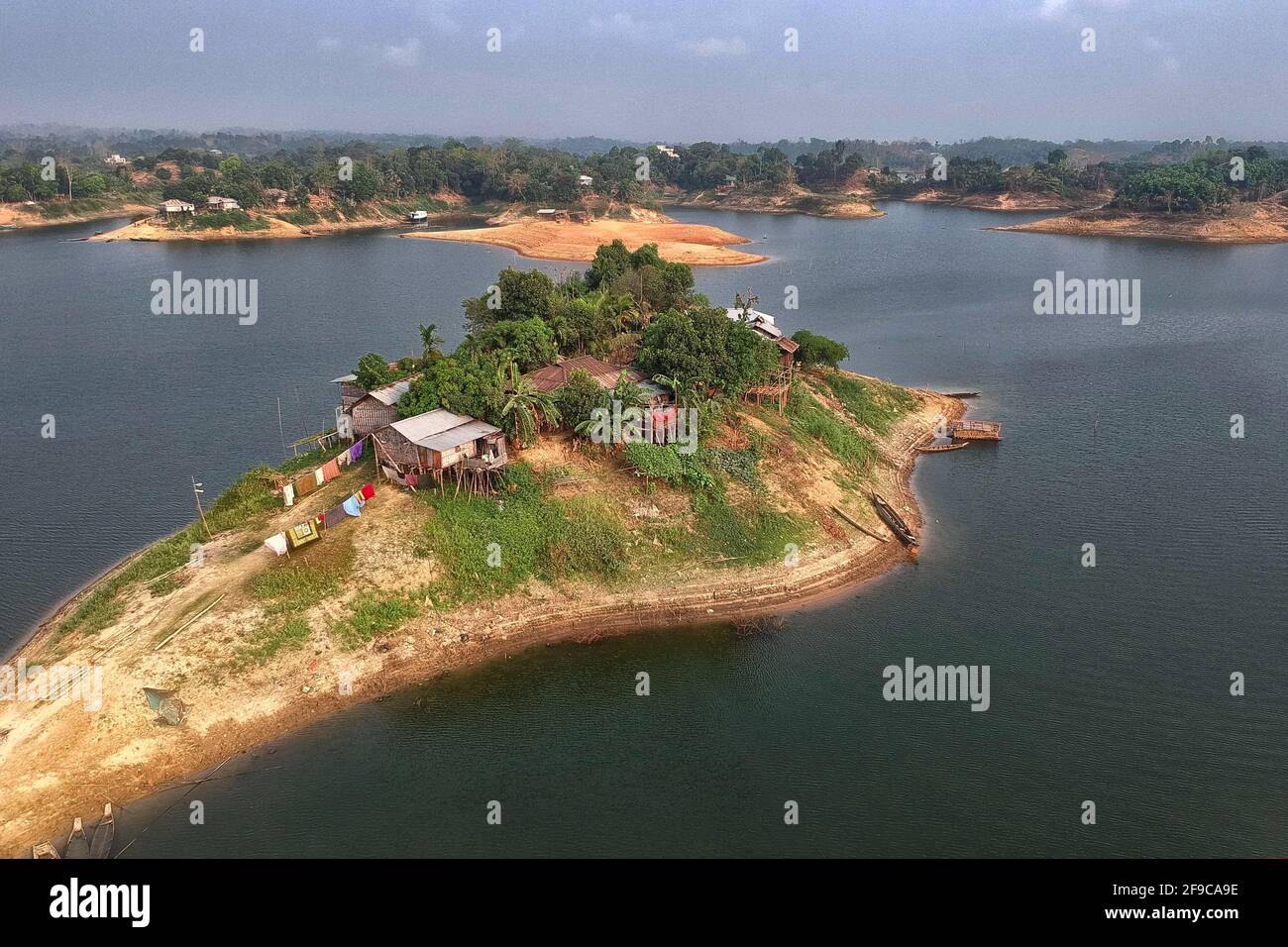 Rangamati, Bangladesh. 12th Apr, 2021. An overview of the natural ...