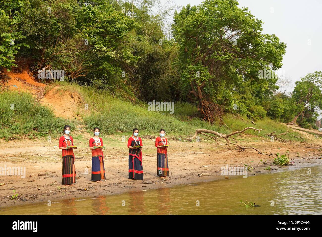 Rangamati, Bangladesh. 12th Apr, 2021. Women seen standing with their ...