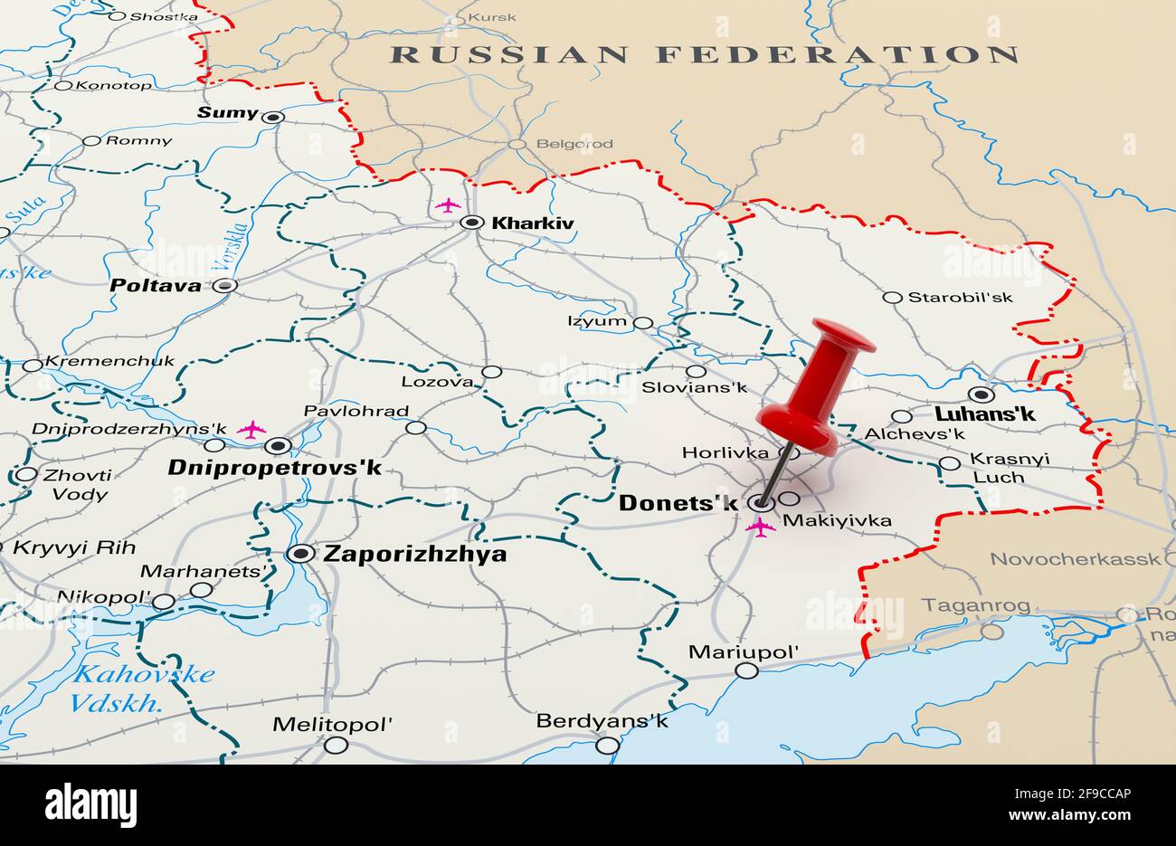 Donbas map hi-res stock photography and images - Alamy
