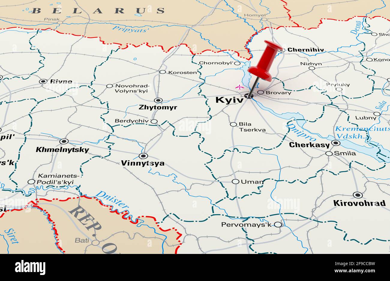 Map of kiev ukraine hi-res stock photography and images - Alamy