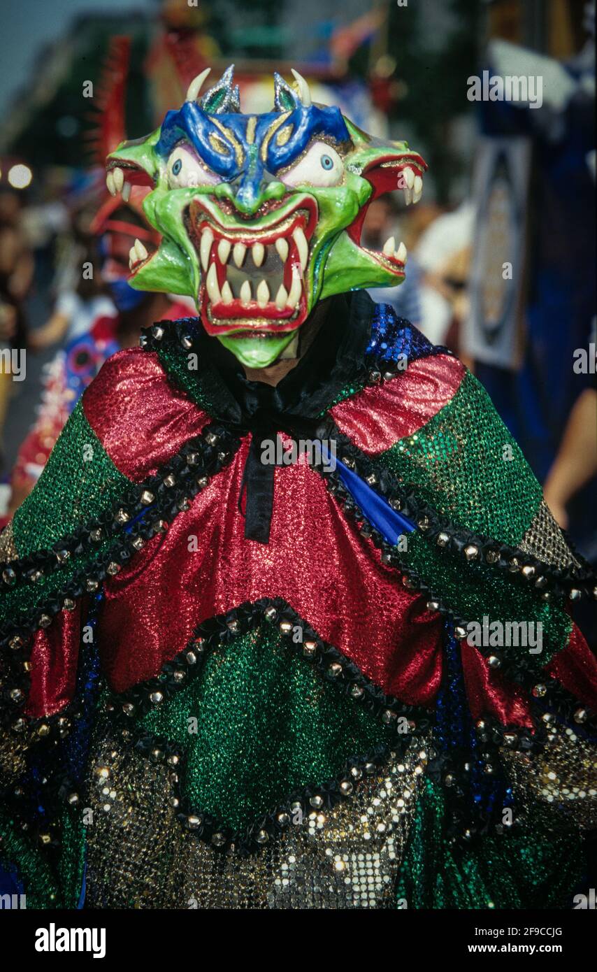 Devil in disguise: member of a folklore group at the Carnival of ...