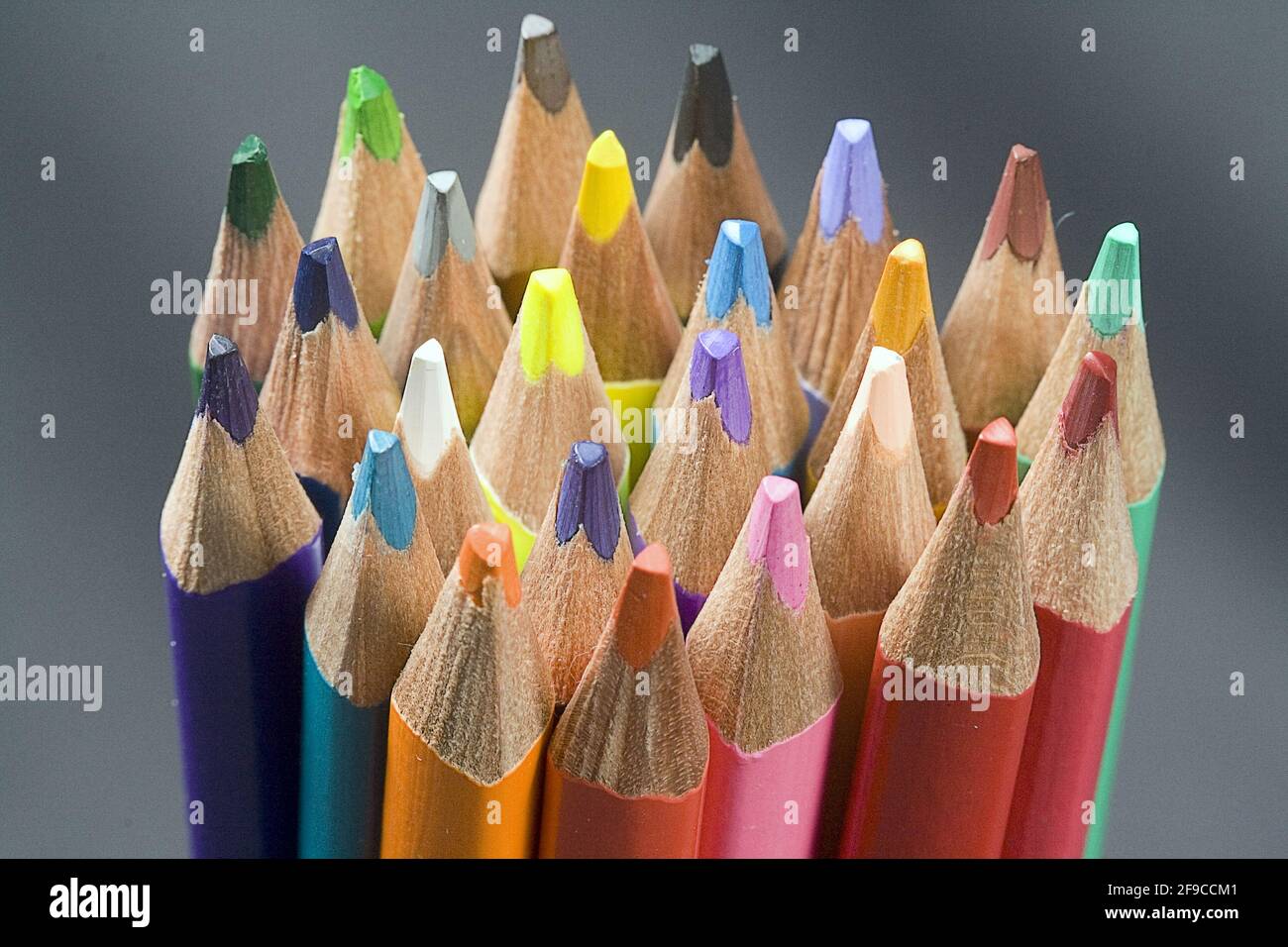 macro of colored pencils Stock Photo - Alamy