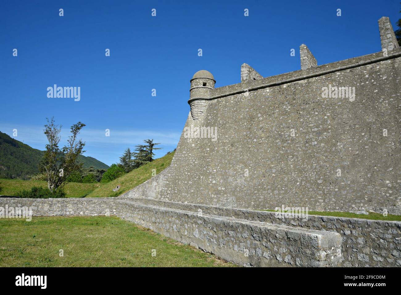 Scenic landscape with view of the Citadel ramparts in the historic ...