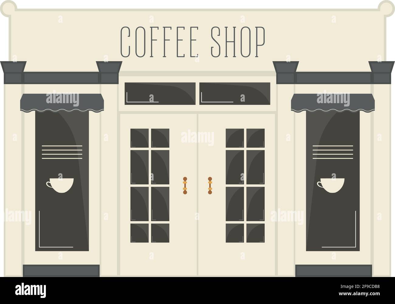 Coffee shop interior view Stock Vector Images - Alamy