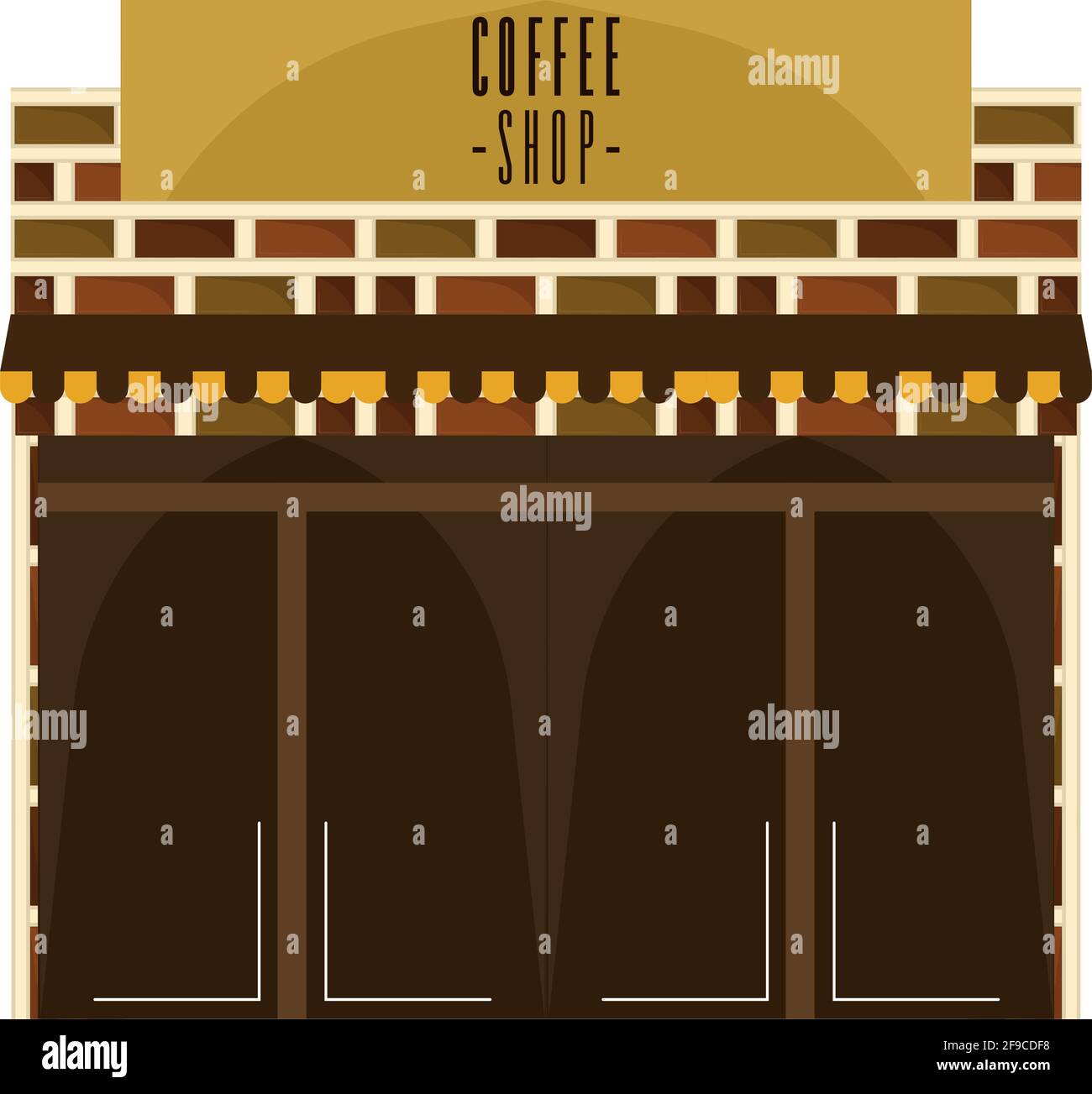 Front view of an isolated coffee shop building - Vector illustration ...