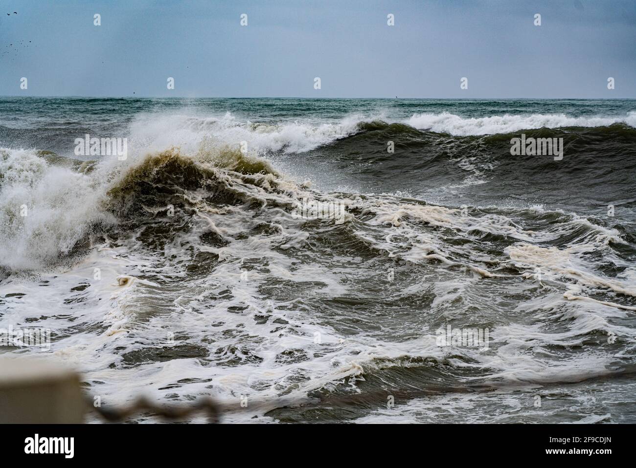 heavy storm, rolling wave on the sea Stock Photo - Alamy