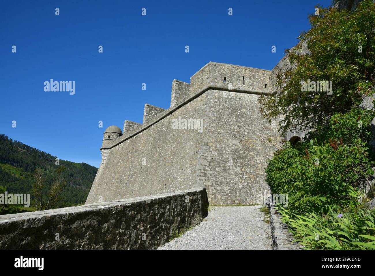 Scenic landscape with view of the Citadel ramparts in the historic ...