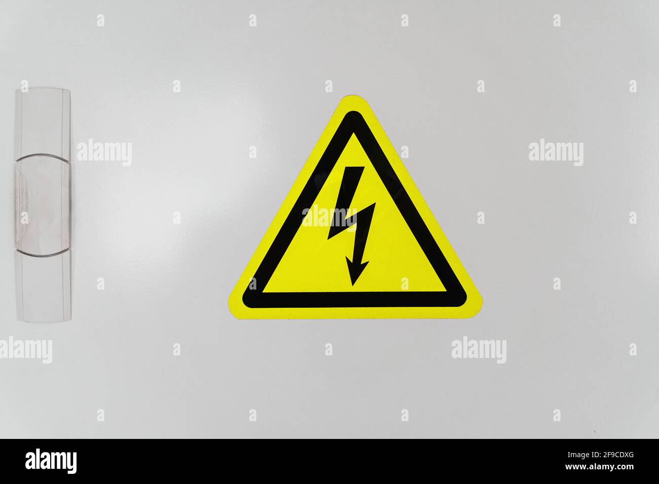 A shield with a yellow triangle and a lightning bolt signifies high ...