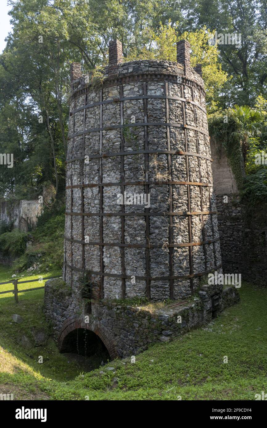 Ancient kiln tower in Ispra in the province of Varese, Italy Stock ...