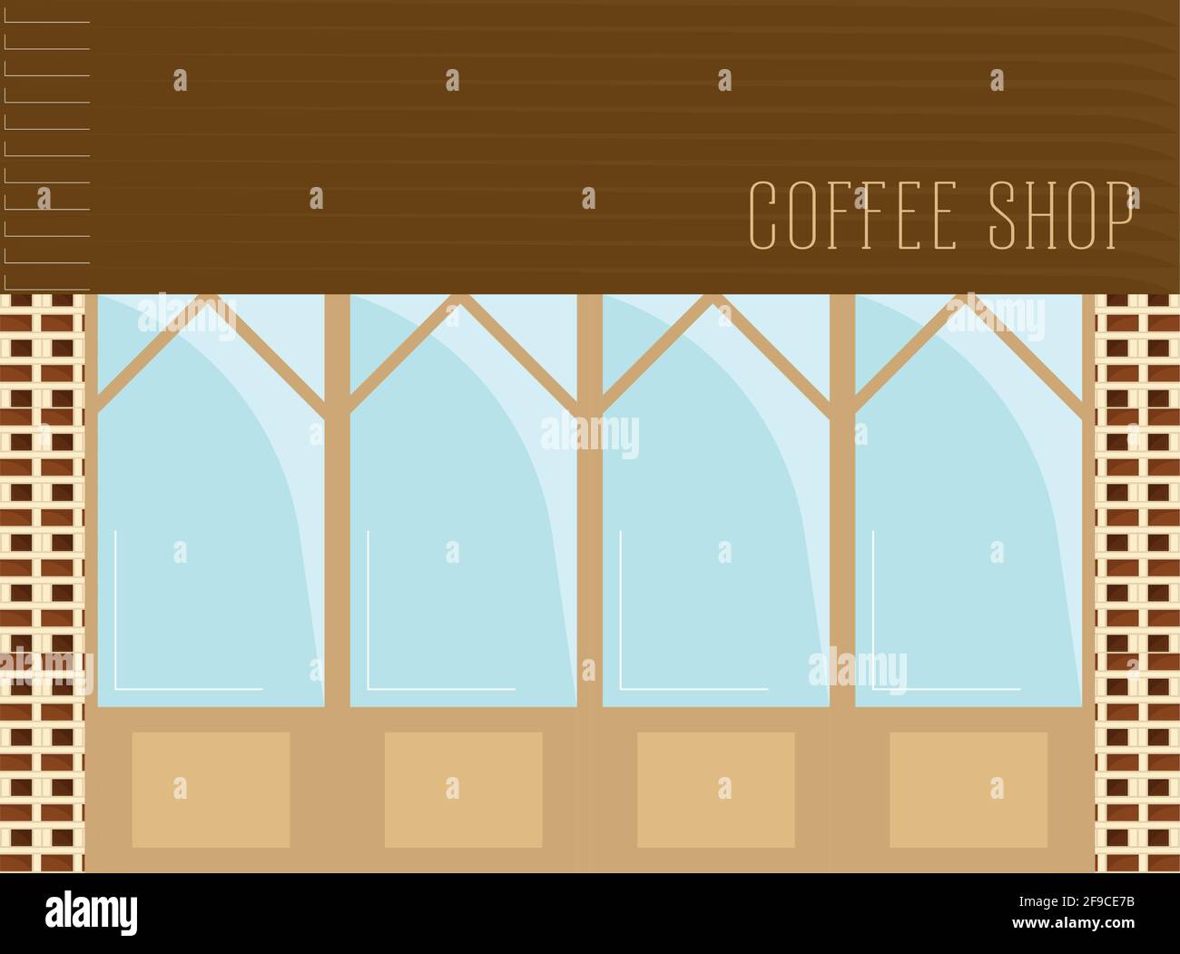 Front view of an isolated coffee shop building - Vector illustration ...
