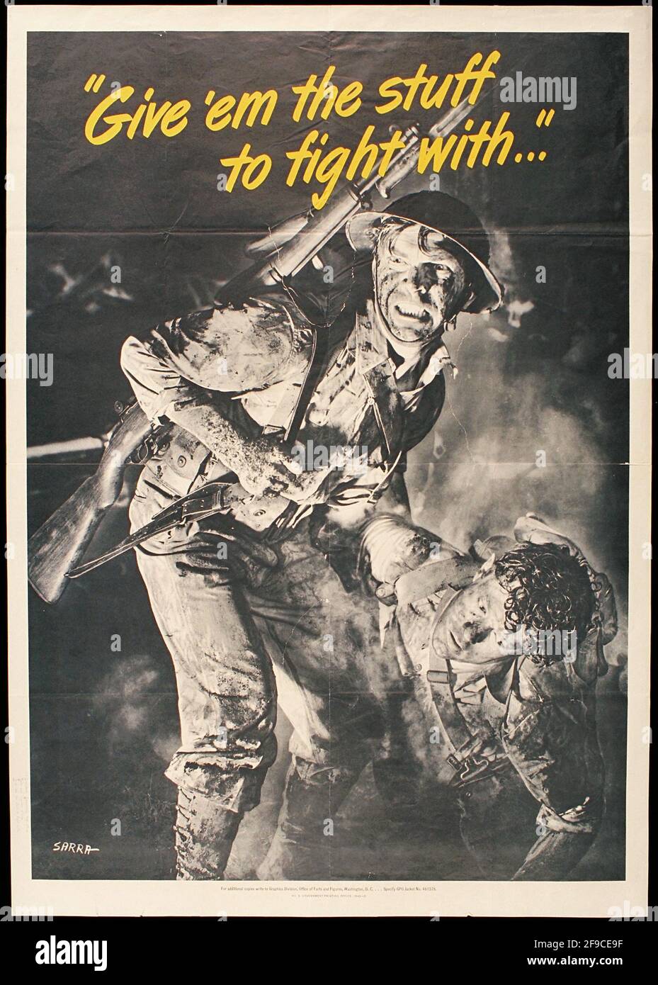 An American WW2 poster encouraging people to work with the slogan Give ...