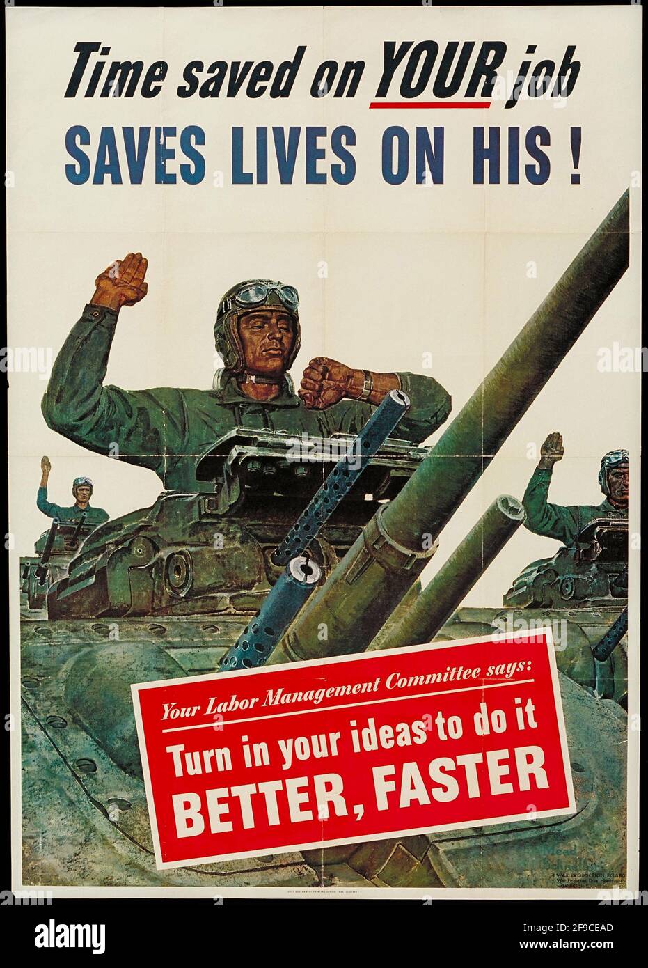 An American WW2 poster encouraging people to work more efficiently ...