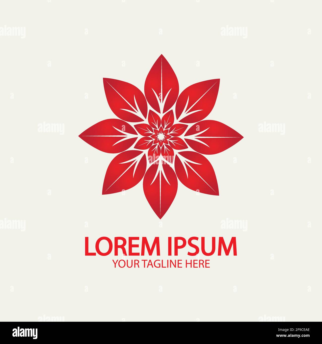 Flower logo. The circular logo. Logo of the flower. Stylized flower ...