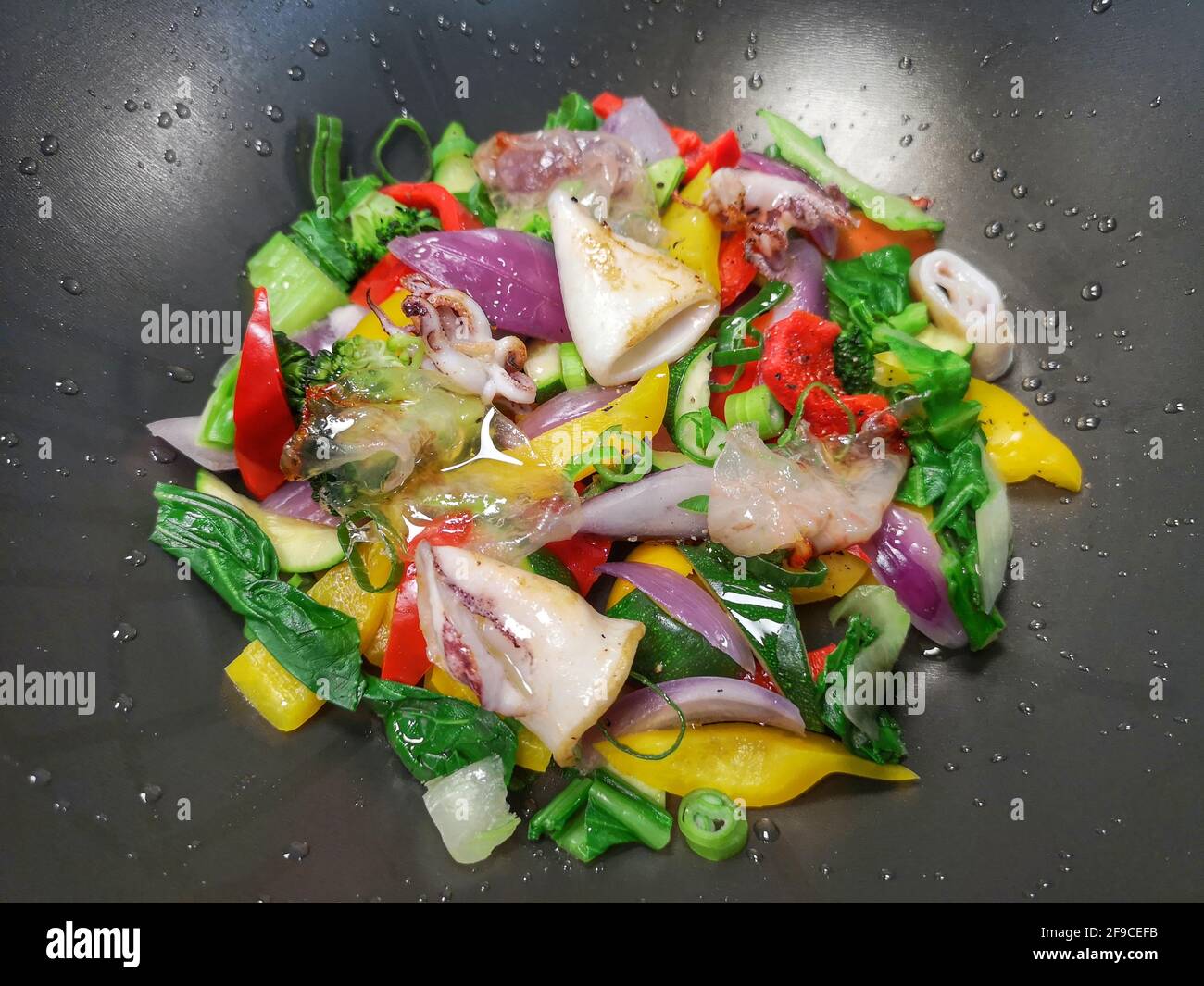 Aerial photography of an Asian vegetable wok Stock Photo - Alamy