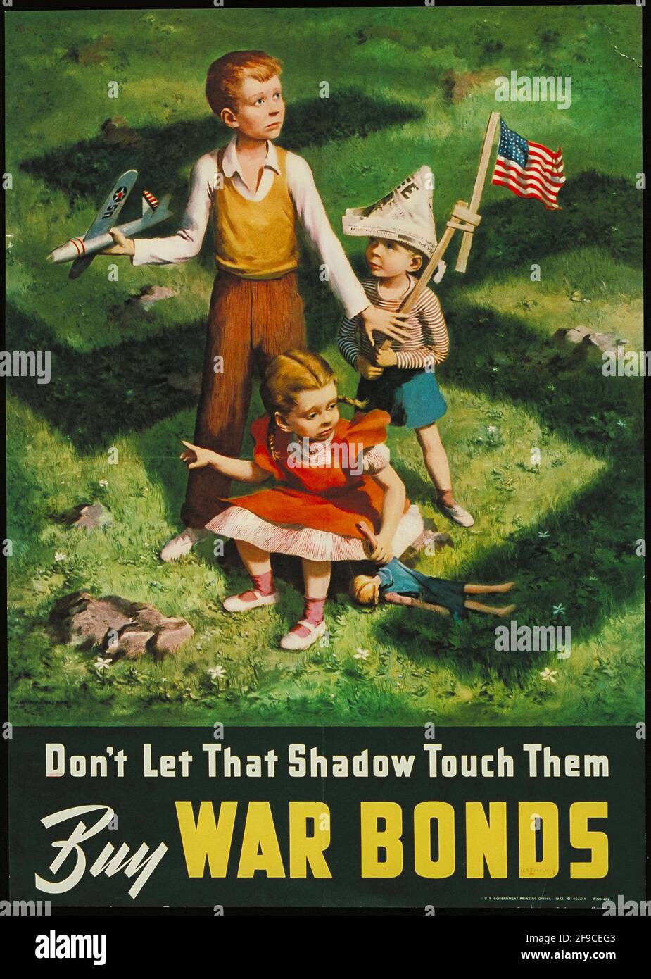 An American WW2 poster encouraging people to buy war bonds Stock Photo ...