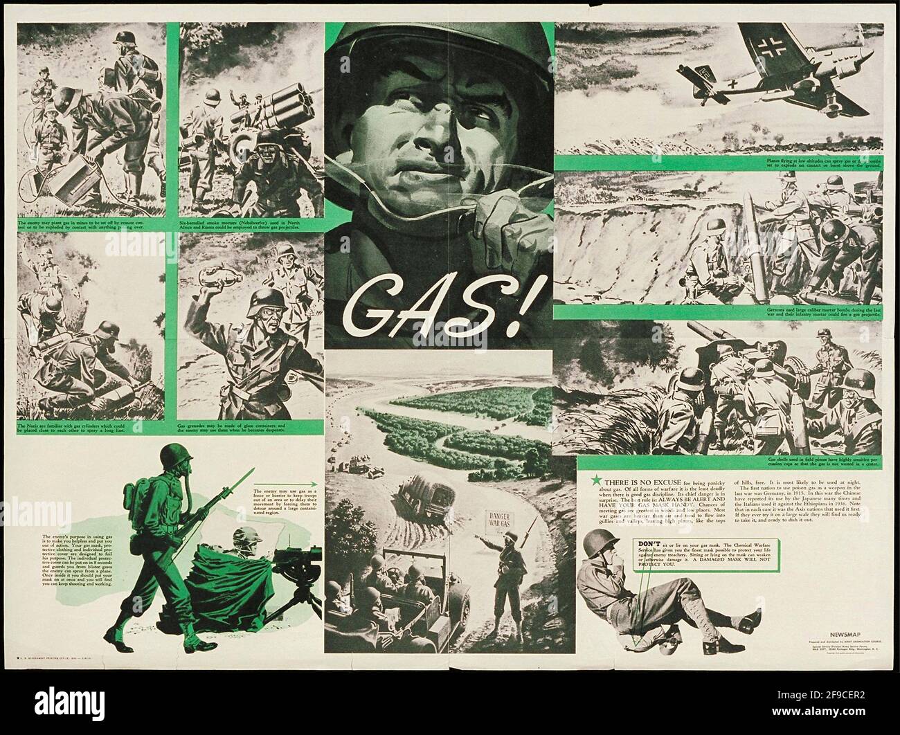 An American WW2 information and training poster for the American army ...