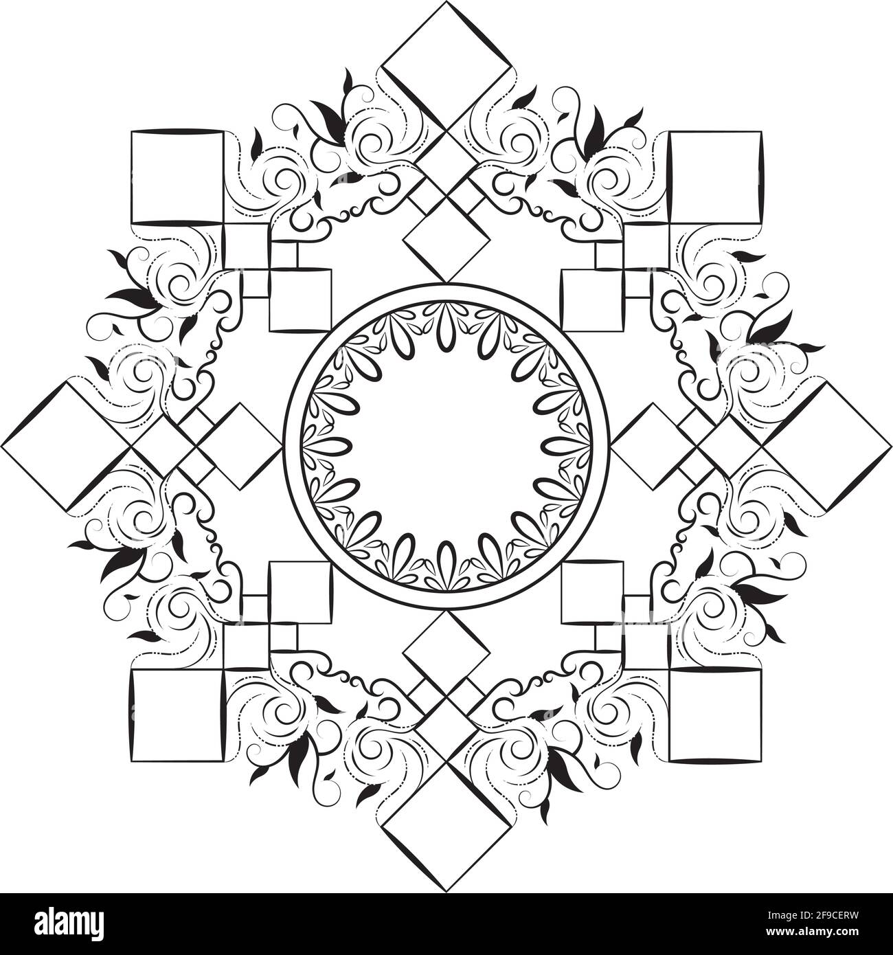 Isolated arabesque pattern. Vintage ornament - Vector illustration ...