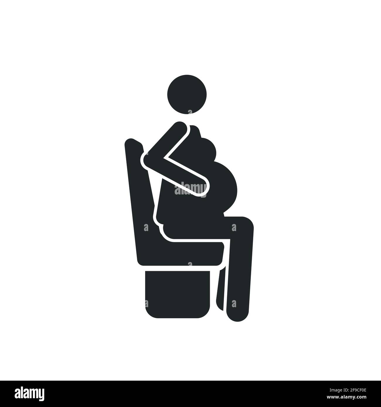 Pregnant black woman white Stock Vector Images - Alamy