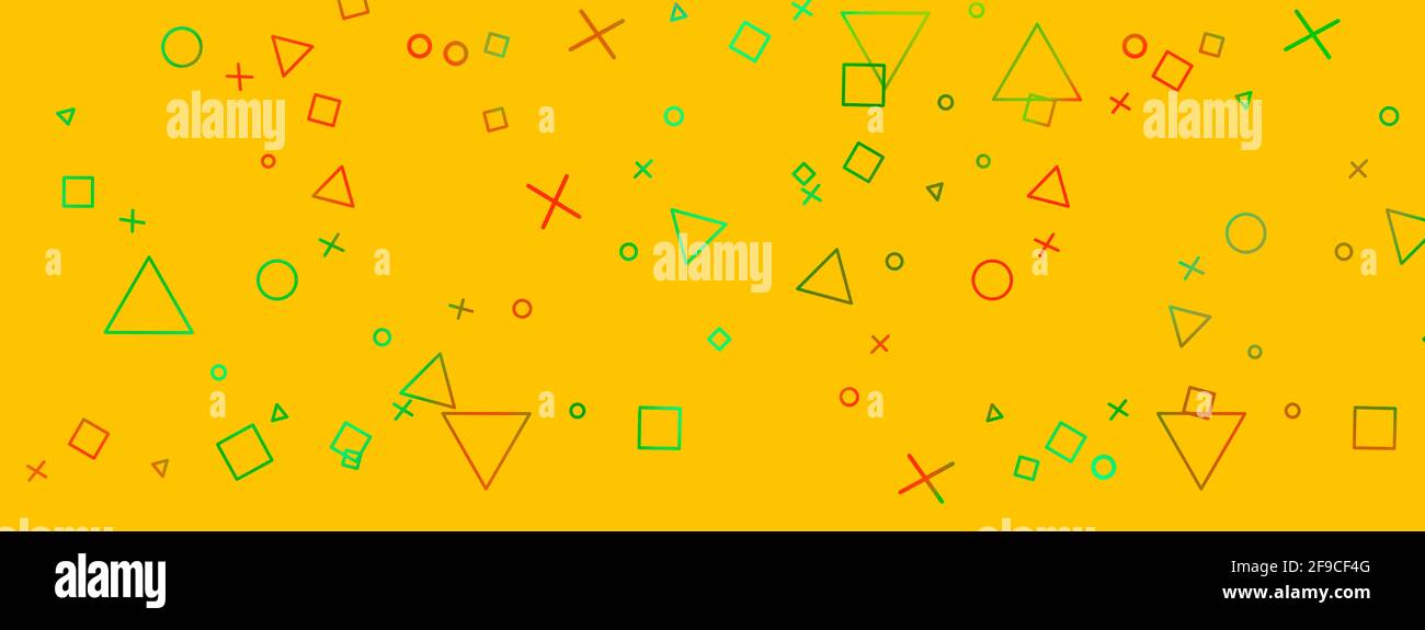 game pieces: triangle, cross, square and circle. illustration ...