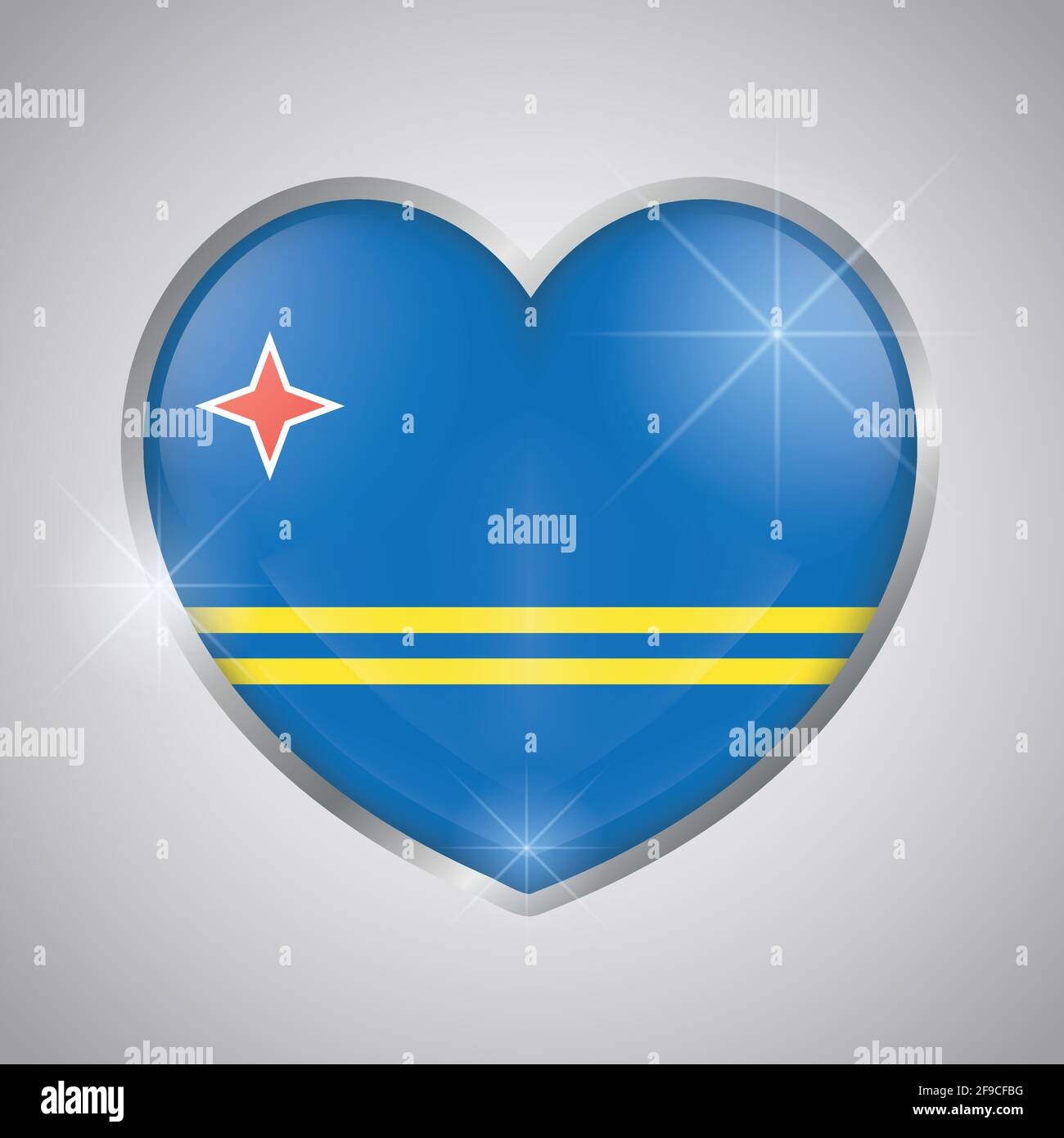 Love aruba symbol heart flag hi-res stock photography and images - Alamy