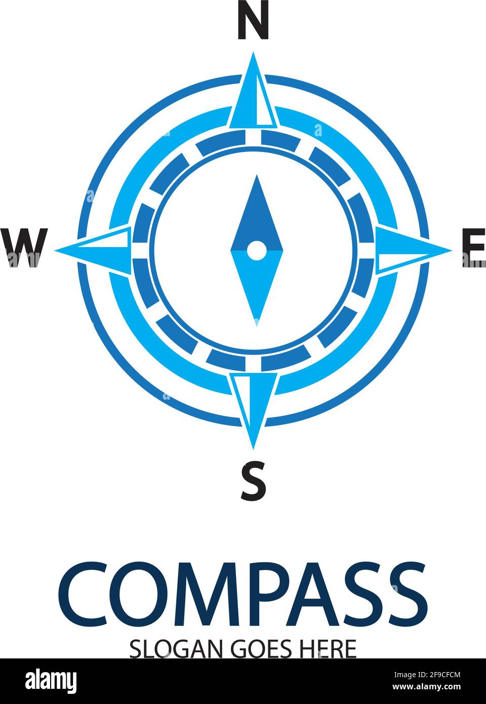 Creative Compass Concept Logo Design Template Stock Vector Image & Art ...