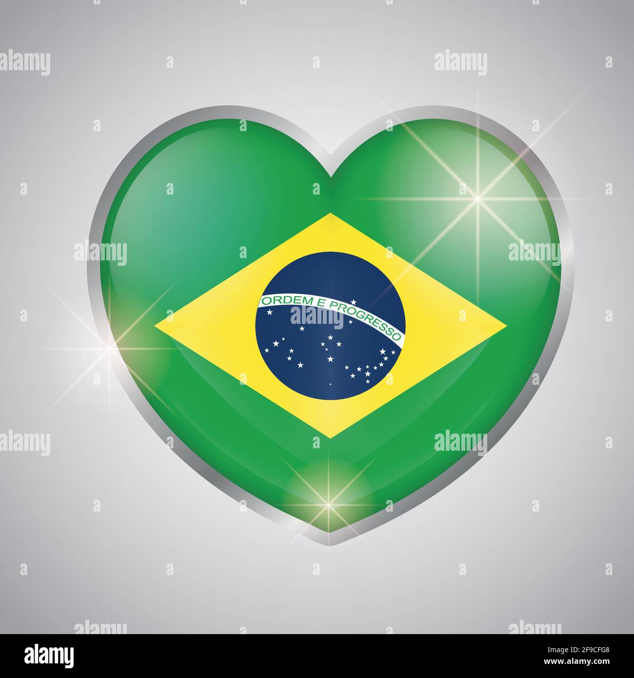 Love brazil flag icon Stock Vector Images - Alamy