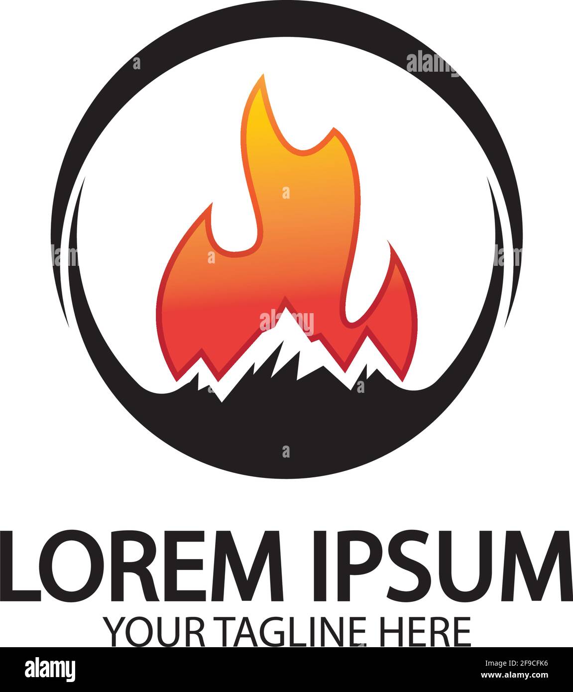 Mountain fire logo vector hi-res stock photography and images - Alamy