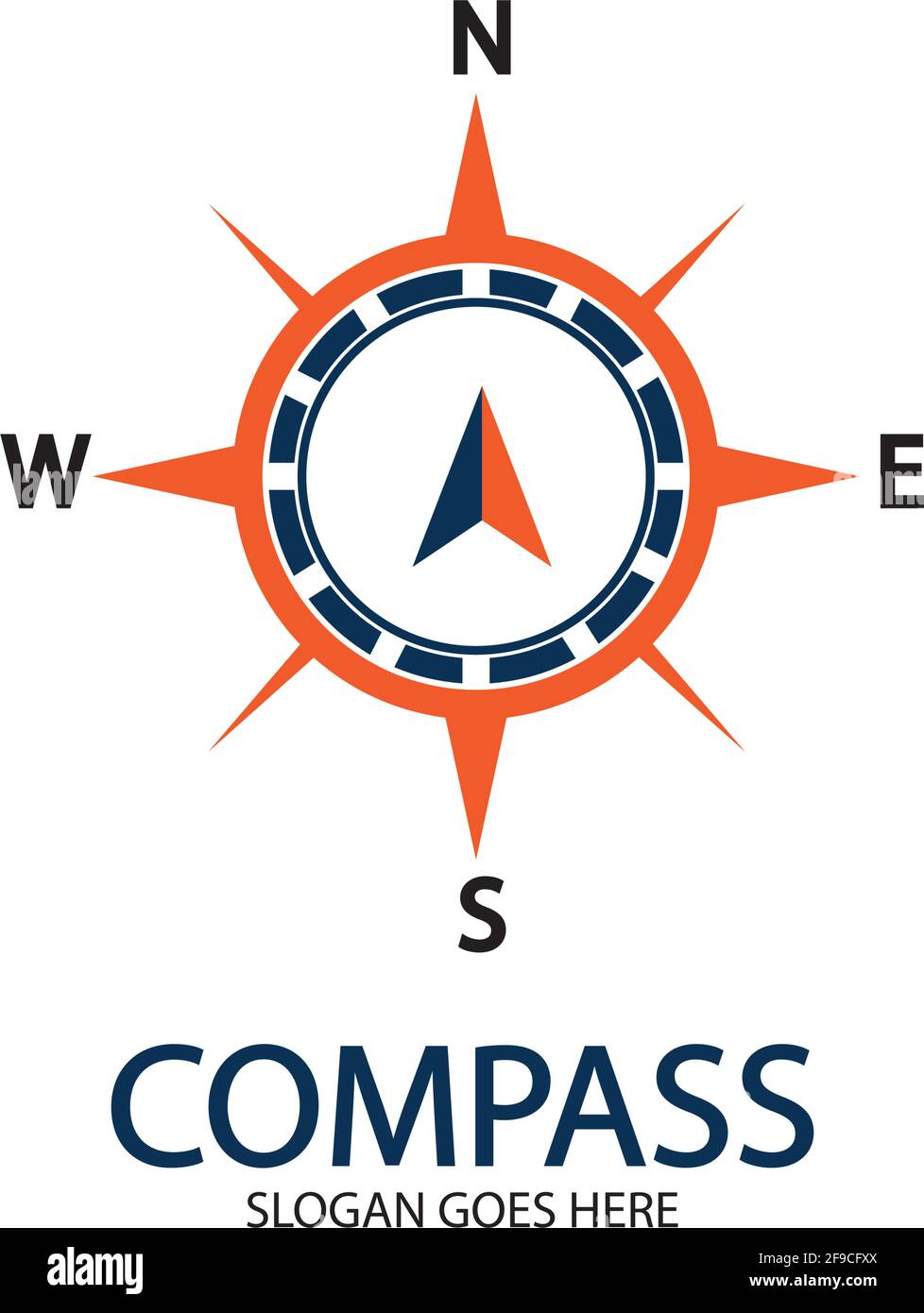 Creative Compass Concept Logo Design Template Stock Vector Image & Art ...