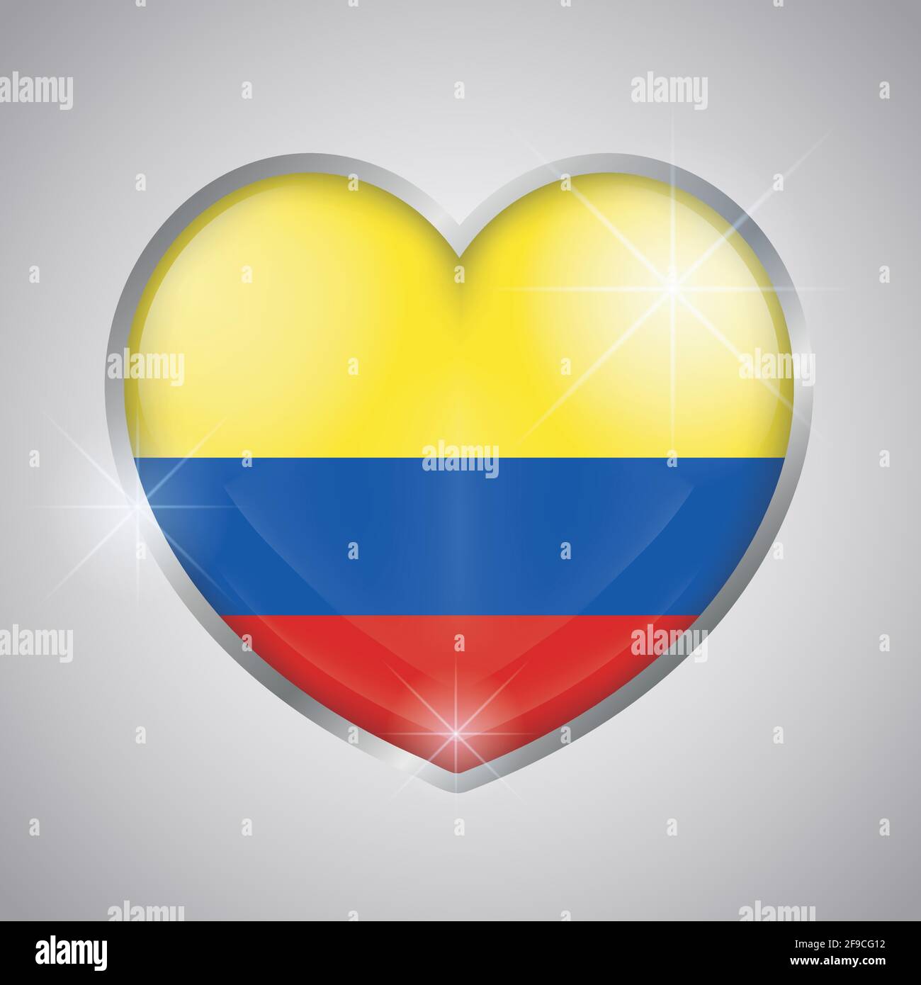 Isolated heart shape with the flag of Colombia - Vector illustration ...