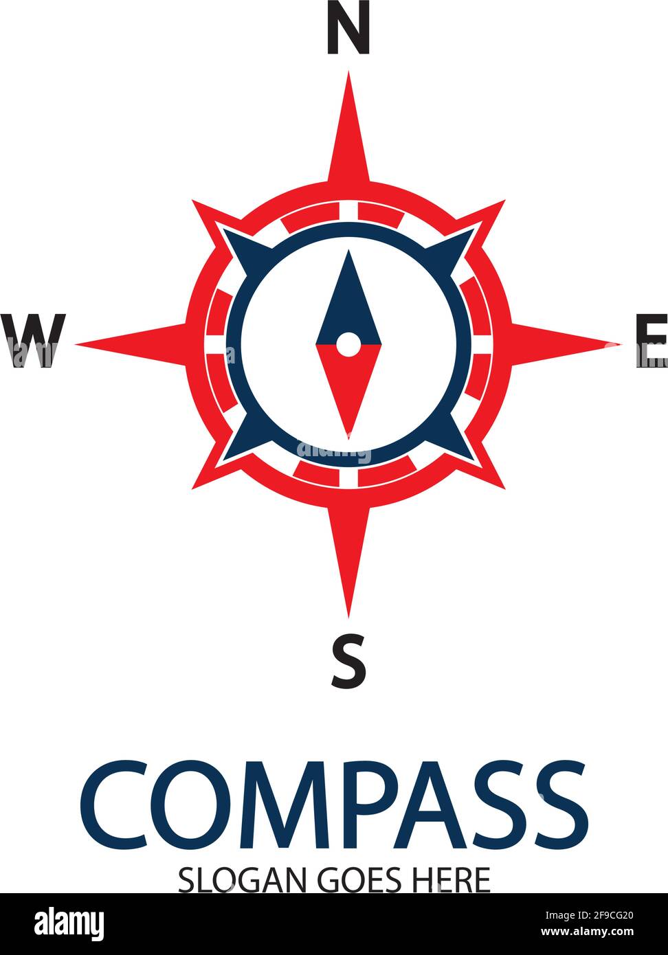 Creative Compass Concept Logo Design Template Stock Vector Image & Art ...
