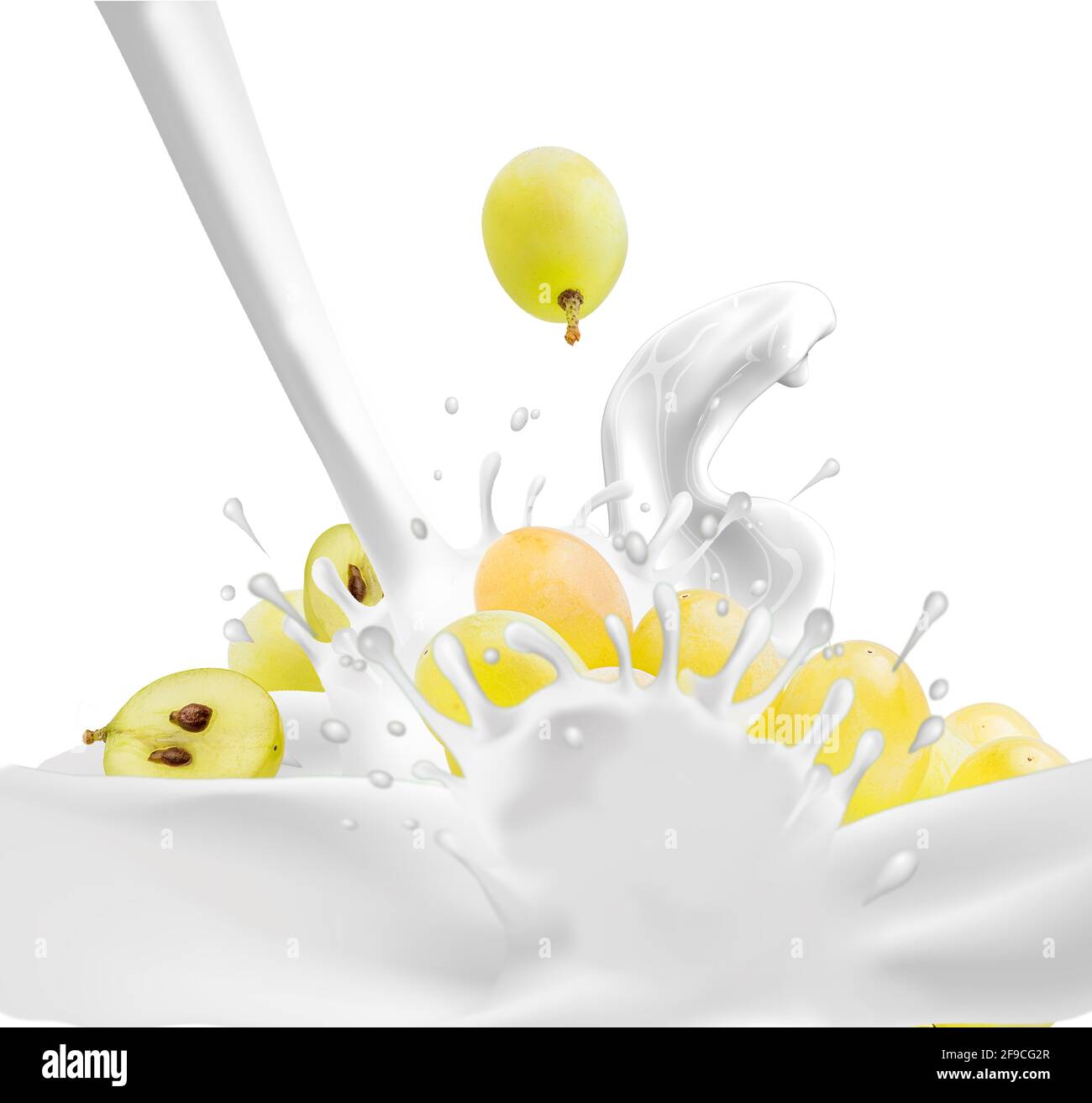 Milk splashing fruit hi-res stock photography and images - Alamy
