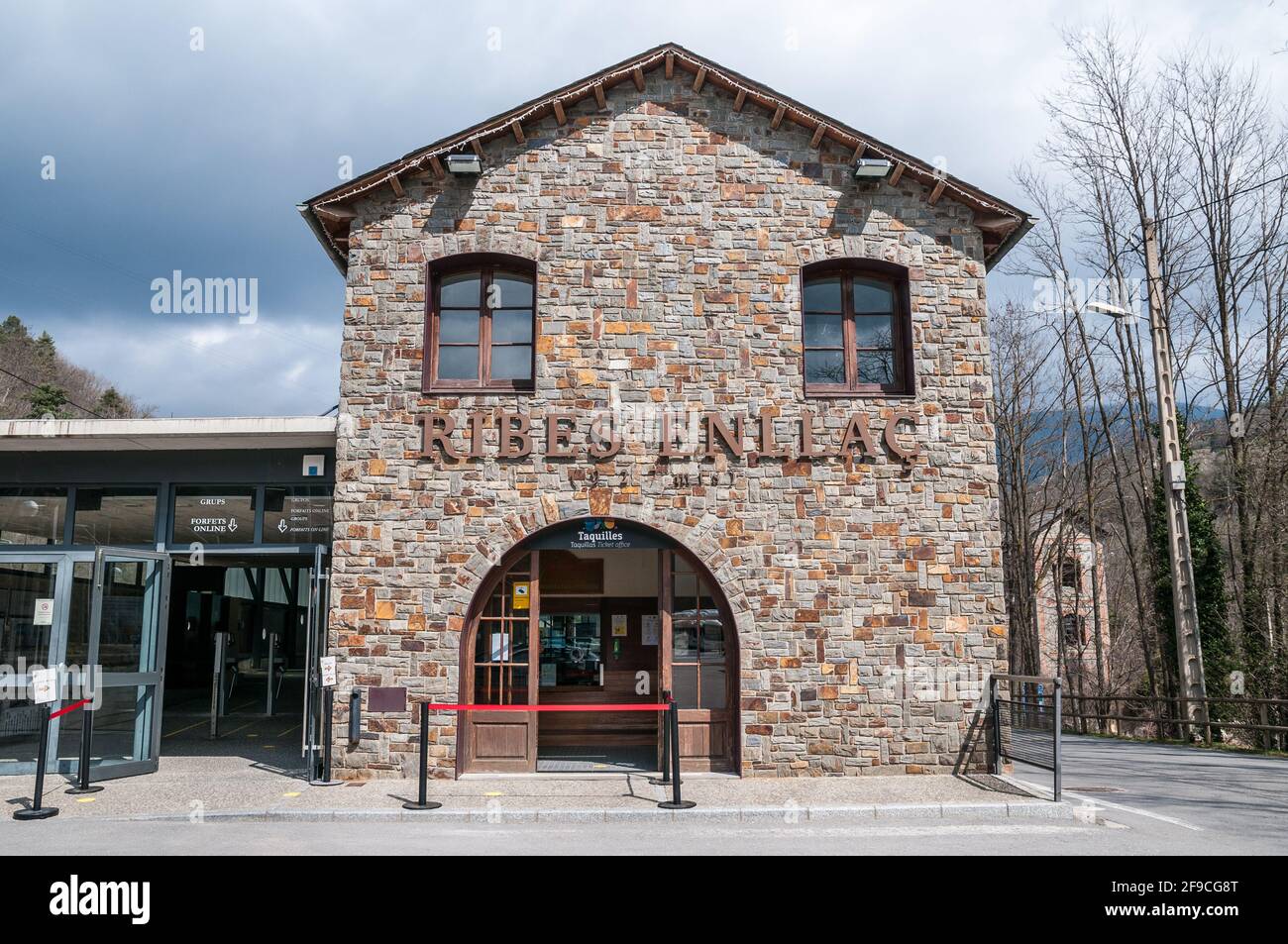 Tran station at Ribes de Freser, starting point of the rack railway ...
