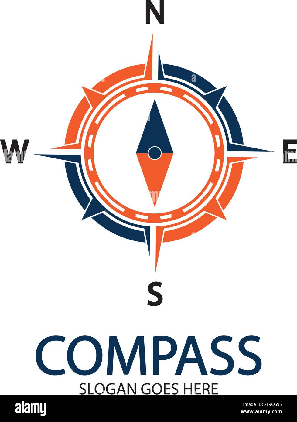 Creative Compass Concept Logo Design Template Stock Vector Image & Art ...