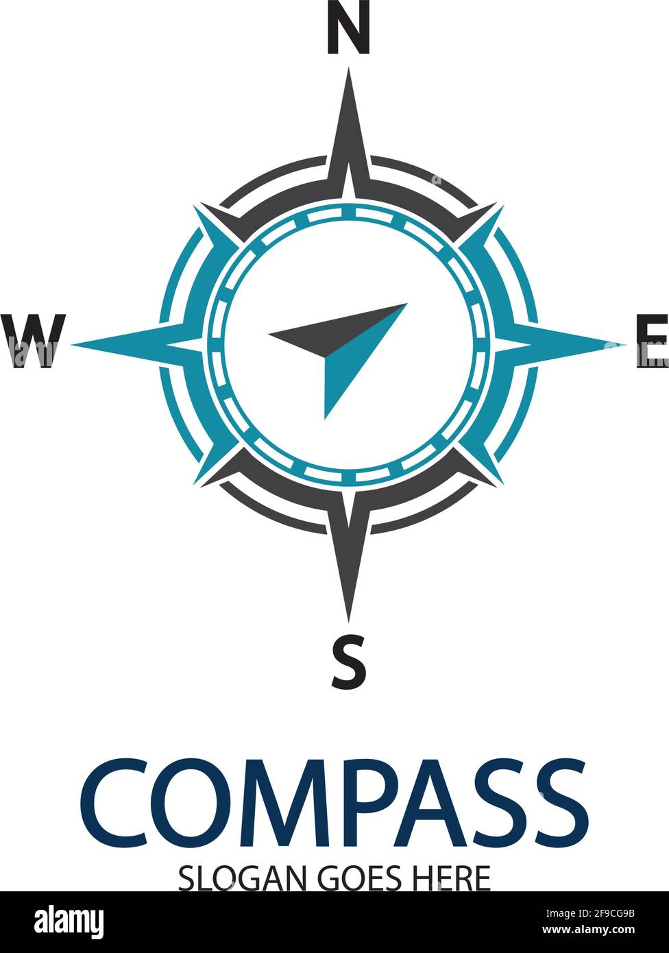 Creative Compass Concept Logo Design Template Stock Vector Image & Art ...