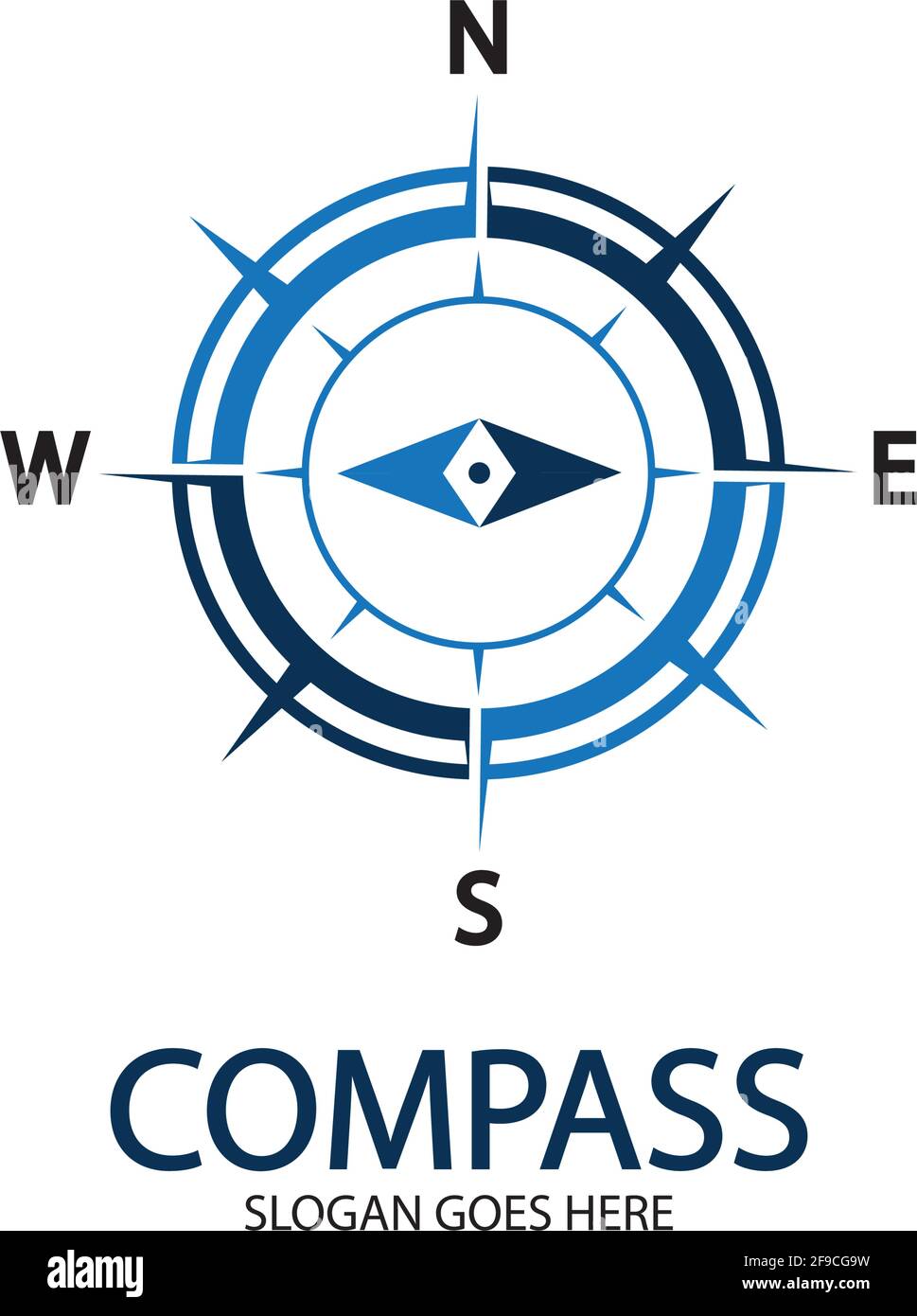 Creative Compass Concept Logo Design Template Stock Vector Image & Art ...