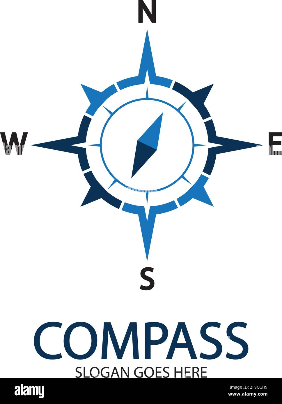 Creative Compass Concept Logo Design Template Stock Vector Image & Art ...