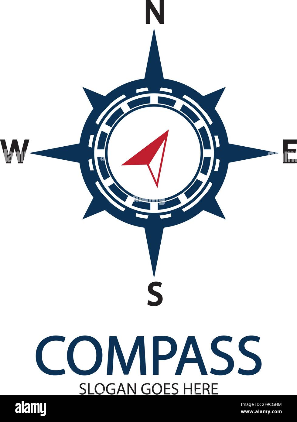 Creative Compass Concept Logo Design Template Stock Vector Image & Art ...