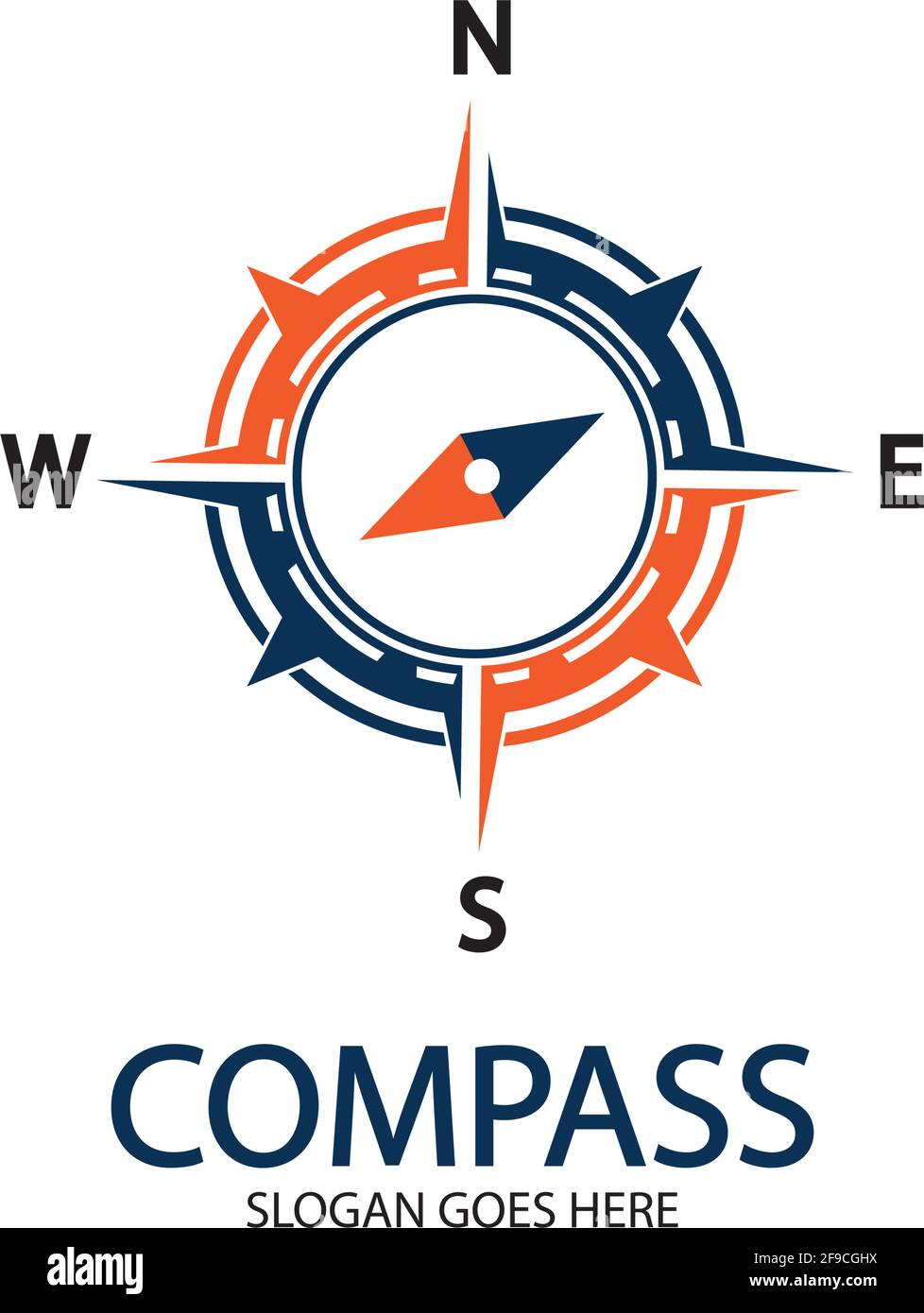 Creative Compass Concept Logo Design Template Stock Vector Image & Art ...