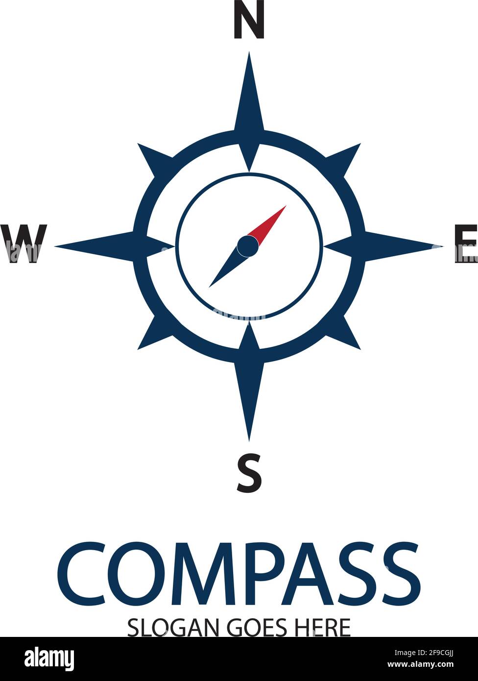 Creative Compass Concept Logo Design Template Stock Vector Image & Art ...