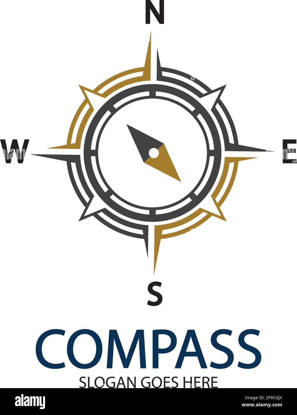 Creative Compass Concept Logo Design Template Stock Vector Image And Art Alamy