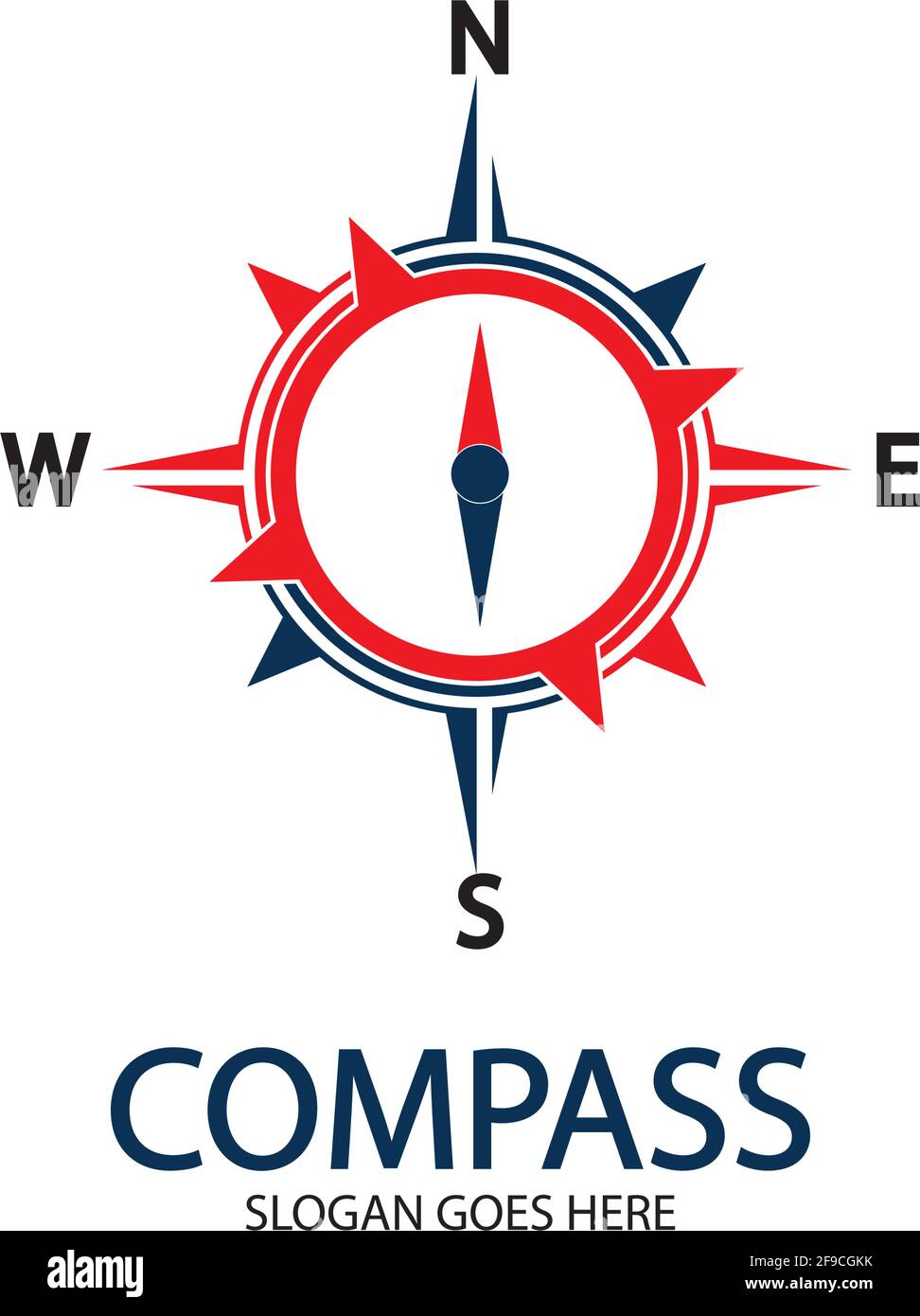 Creative Compass Concept Logo Design Template Stock Vector Image & Art ...