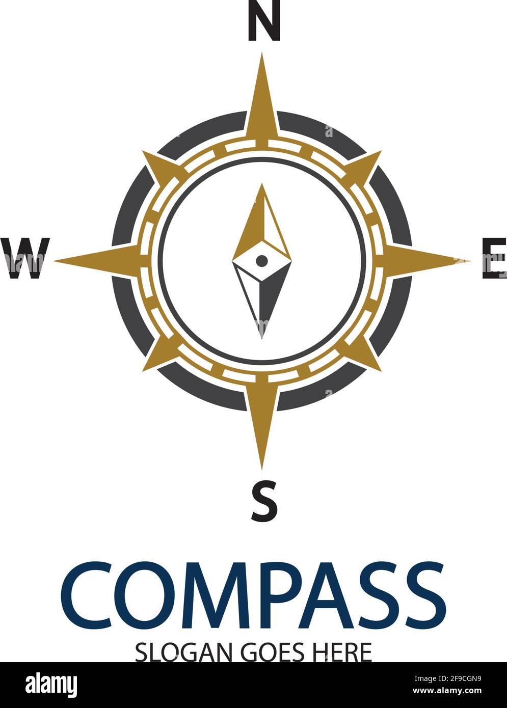 Creative Compass Concept Logo Design Template Stock Vector Image & Art ...